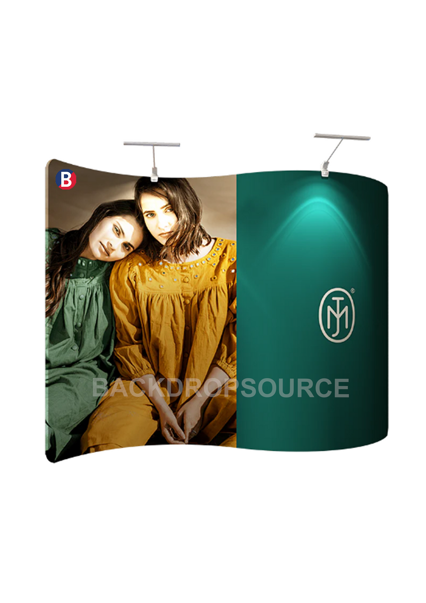 S Shape Wave Fabric Display Wall USA | Sleek & Portable Exhibition ...