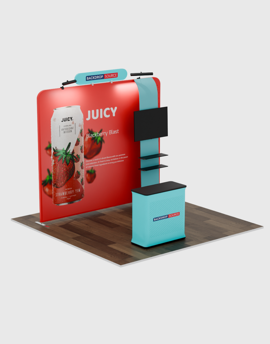 10ft Exhibit Kit – Back Wall & Waterfall Display | Trade Show Booth ...