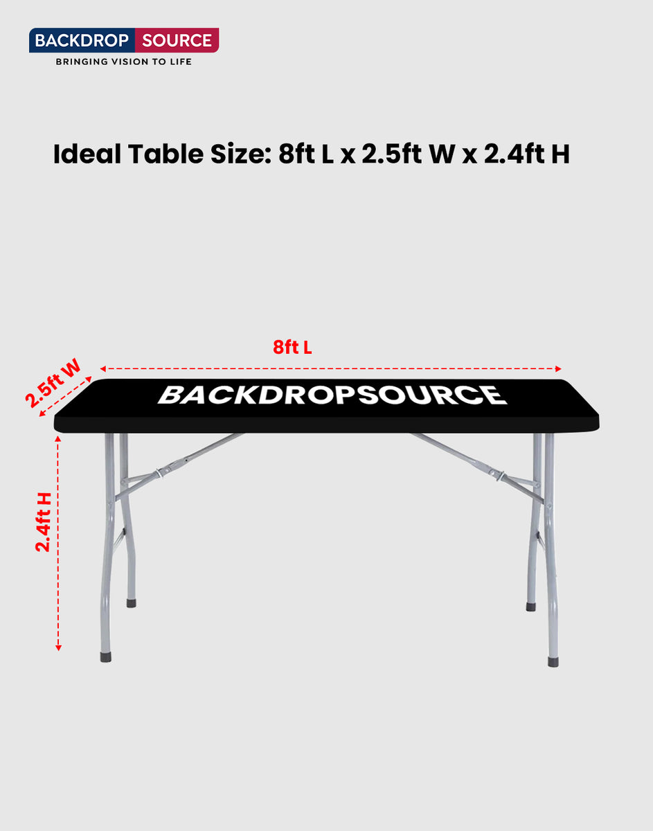 Custom Fitted Table Skirts with Top | Full Coverage Tablecloths USA ...