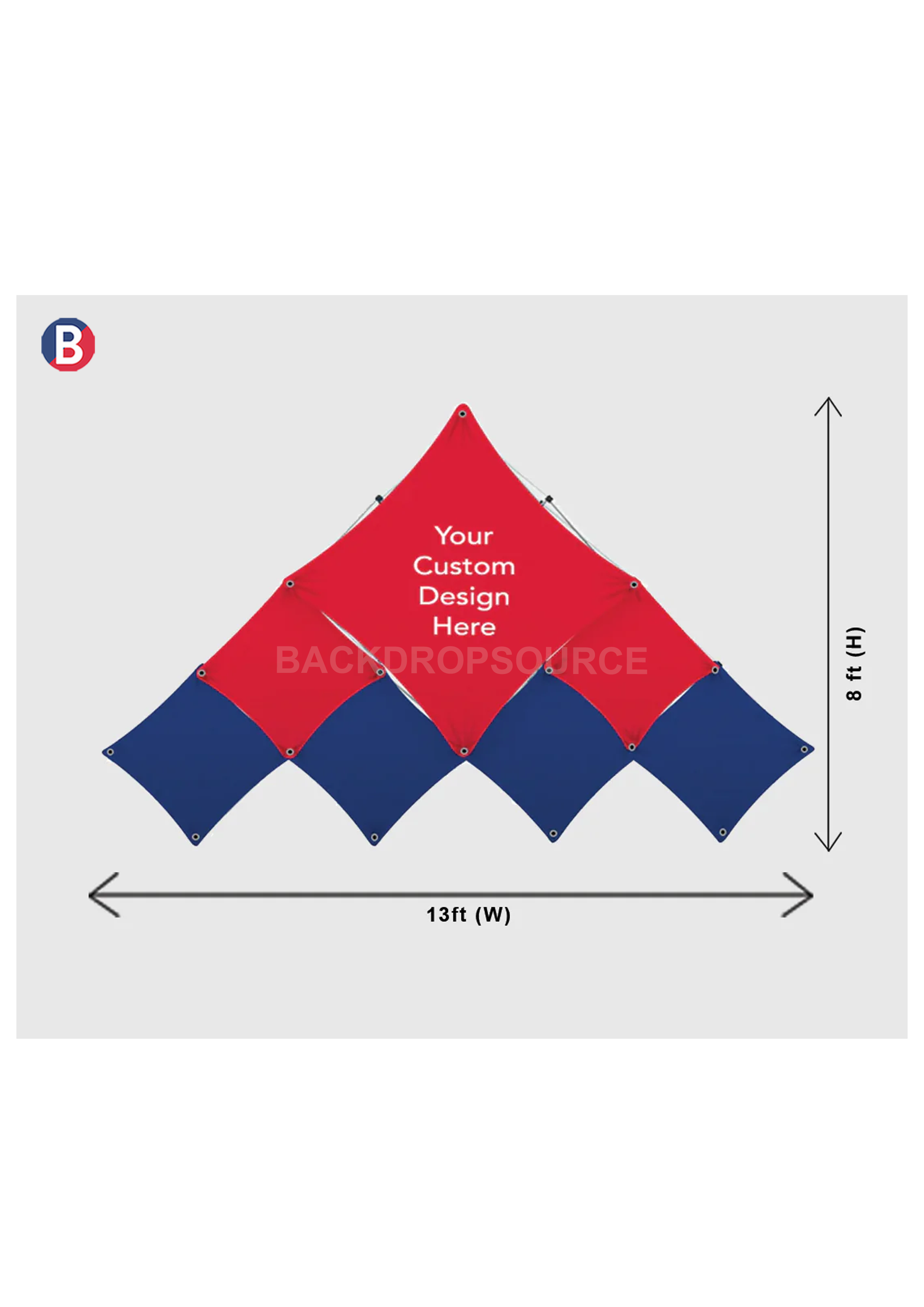 Large Triangular Pop up Geometrix Grid Display for Events – Backdropsource