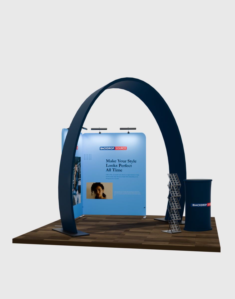 Modular Horseshoe Arch Exhibition Kit for 10ft Wide Booths – Backdropsource